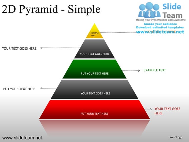 2d pyramid stacked shapes chart simple powerpoint ppt templates. | PDF ...