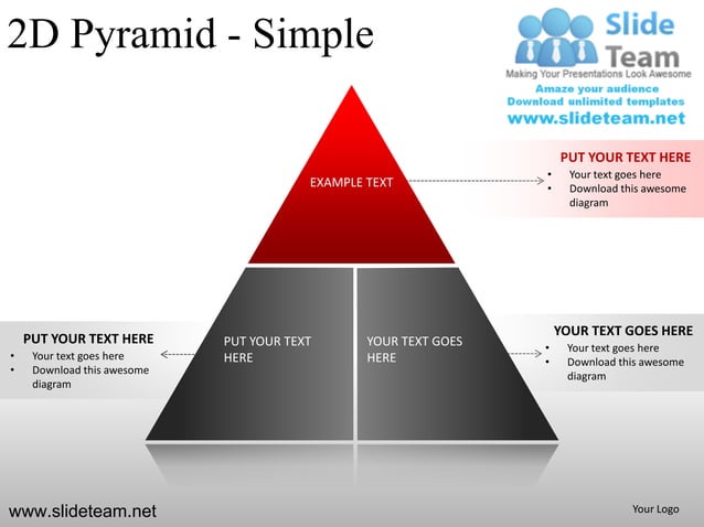 2d pyramid stacked shapes chart simple powerpoint ppt templates. | PDF ...