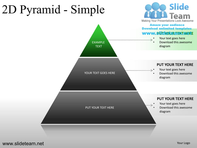 2d pyramid stacked shapes chart simple powerpoint ppt templates. | PDF ...