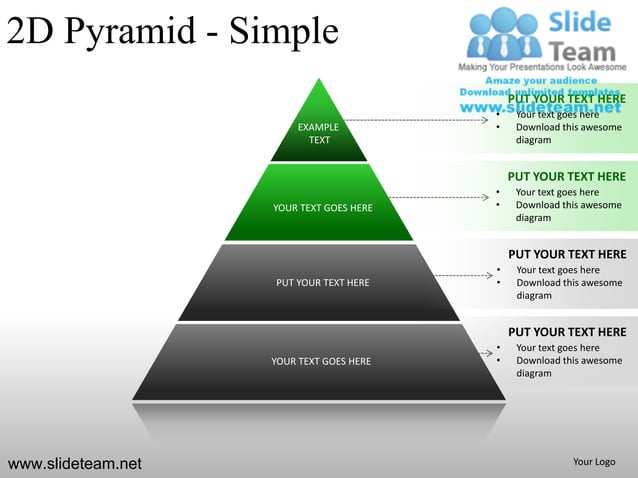2d pyramid stacked shapes chart simple powerpoint ppt templates. | PDF ...
