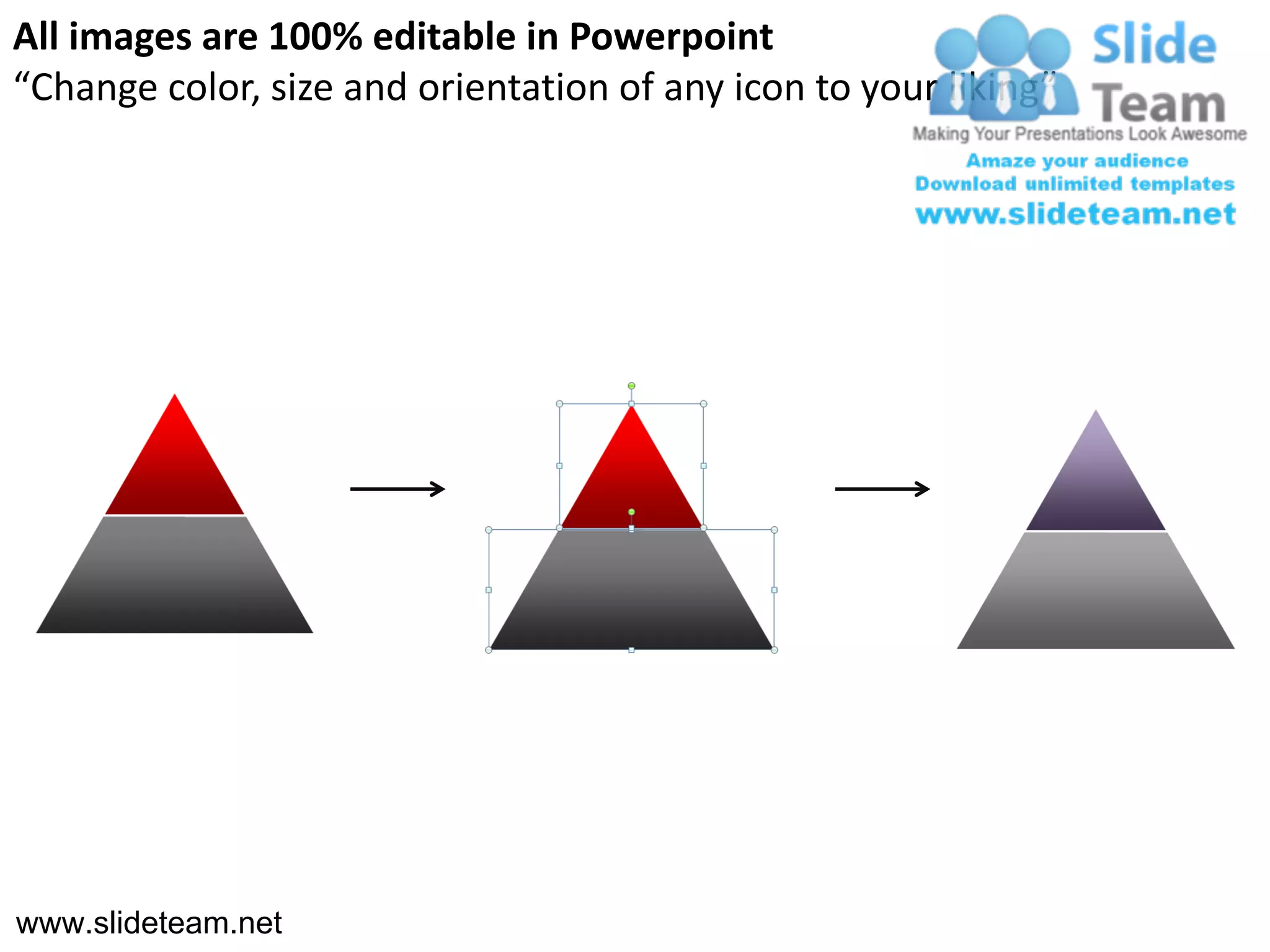2d pyramid stacked shapes chart simple powerpoint presentation slides ...