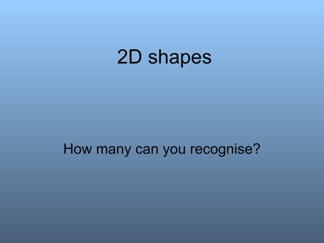 2d shape recognition | PPT