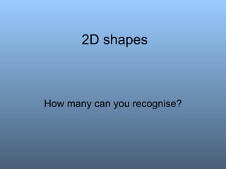 2d shape recognition | PPT
