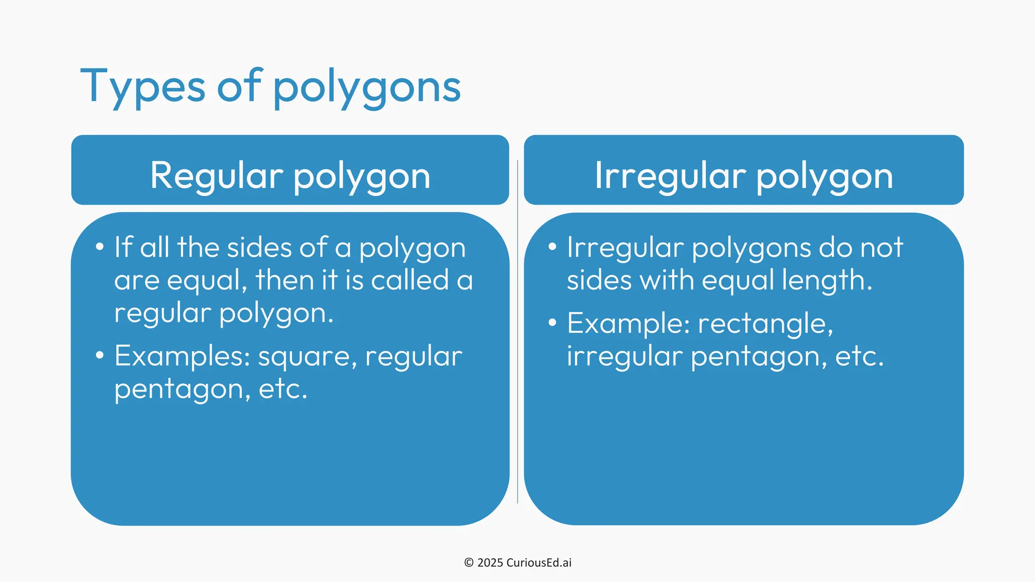 2D Shapes for Grade 2 – Understanding Polygons | CuriousEd.ai