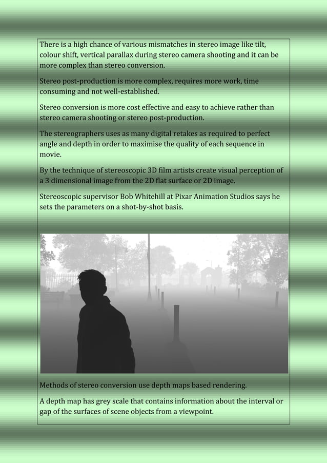 2D to 3D Conversion With Stereoscopic 3D | PDF | 3-D Graphics ...