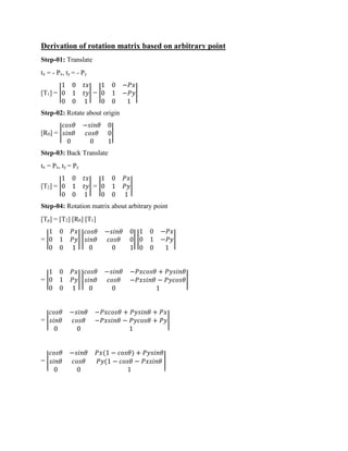 2D Transformation in Computer Graphics | PDF