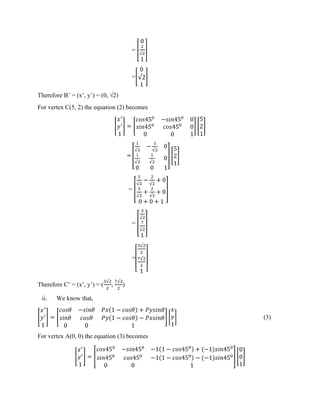 2D Transformation in Computer Graphics | PDF