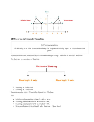2D Transformation in Computer Graphics | PDF