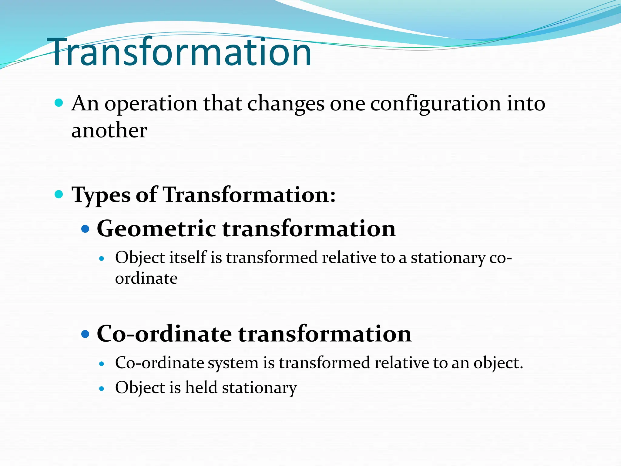 2dtransformatiomcomputer Graphics 2d Translation Rotation And Scaling Transformation And