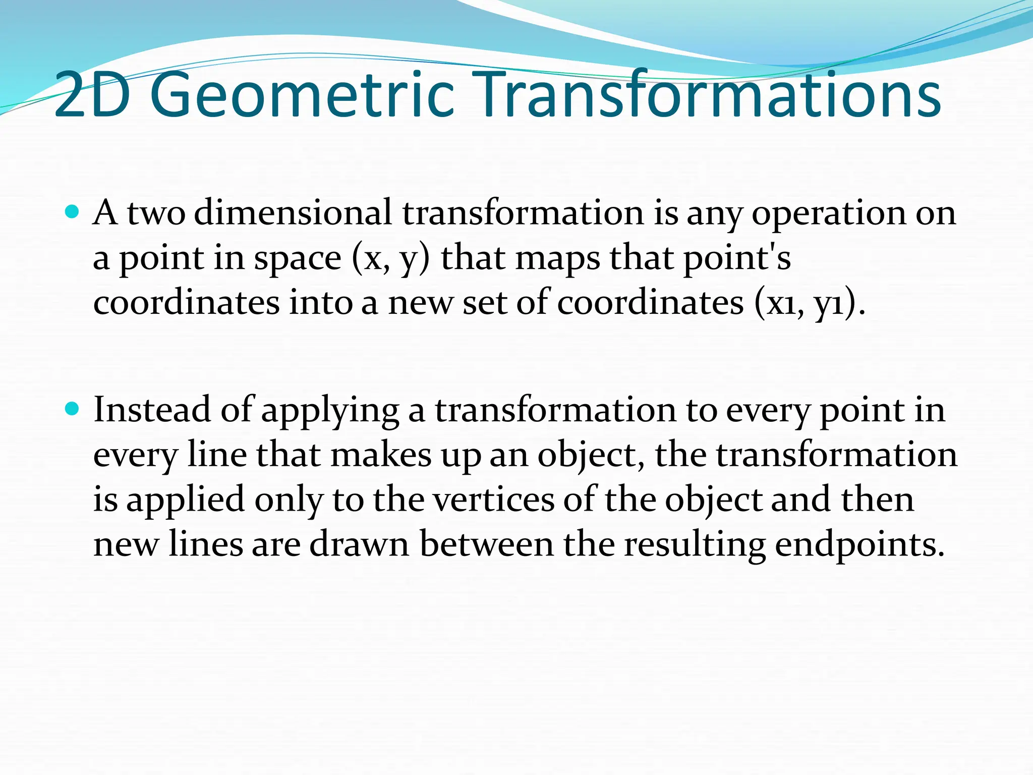 2D_transformatiomcomputer graphics 2d translation, rotation and scaling transformation and ...