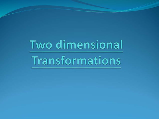 2dtransformatiomcomputer Graphics 2d Translation Rotation And Scaling