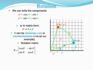 2D_transformatiomcomputer graphics 2d translation, rotation and scaling ...