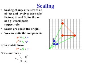 2D_transformatiomcomputer graphics 2d translation, rotation and scaling ...