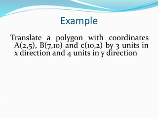 2D_transformatiomcomputer graphics 2d translation, rotation and scaling ...