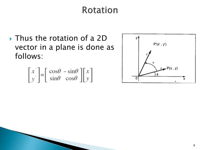 2d-transformation | PPTX | 3-D Graphics | Computer Software and Applications