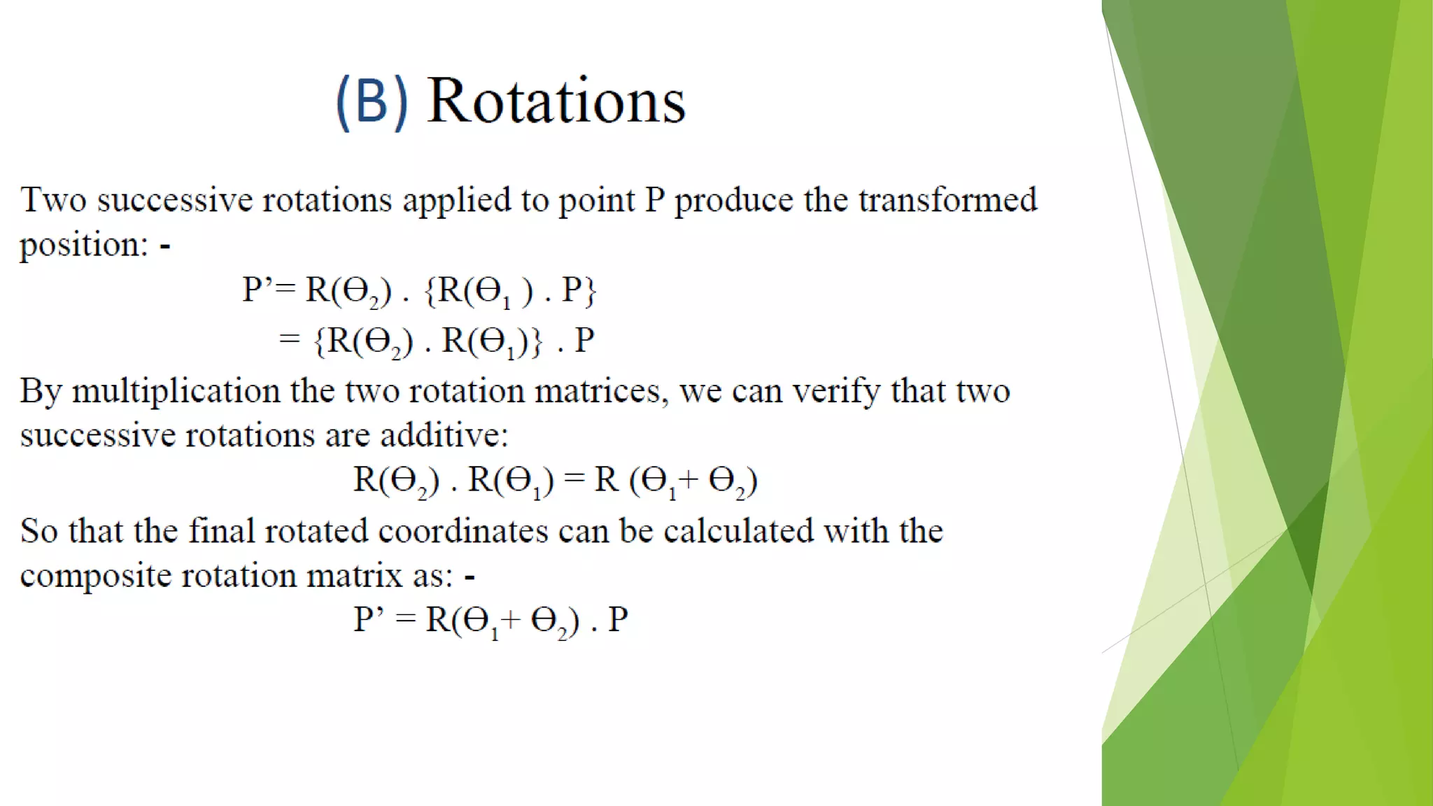 2D transformation (Computer Graphics) | PPT 2D transformation (Computer Graphics) | PPT
