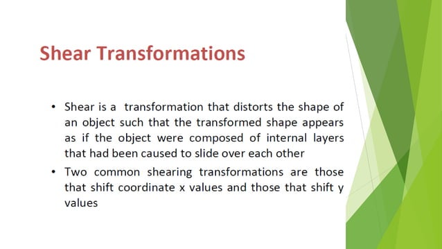 2d Transformation Computer Graphics Ppt