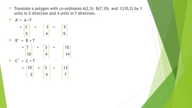 2D transformation (Computer Graphics) | PPT | Graphics Software ...