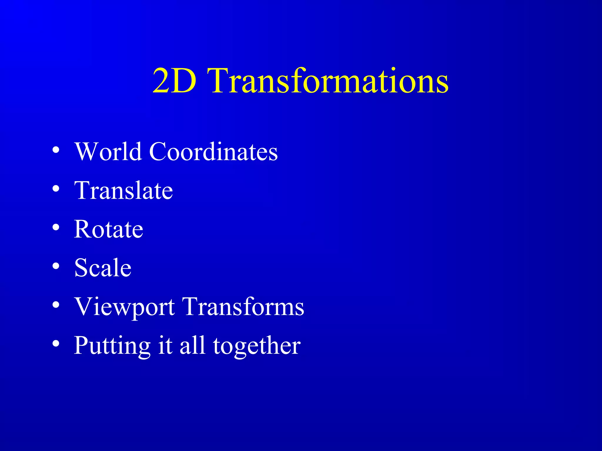 2d transformations | PPT