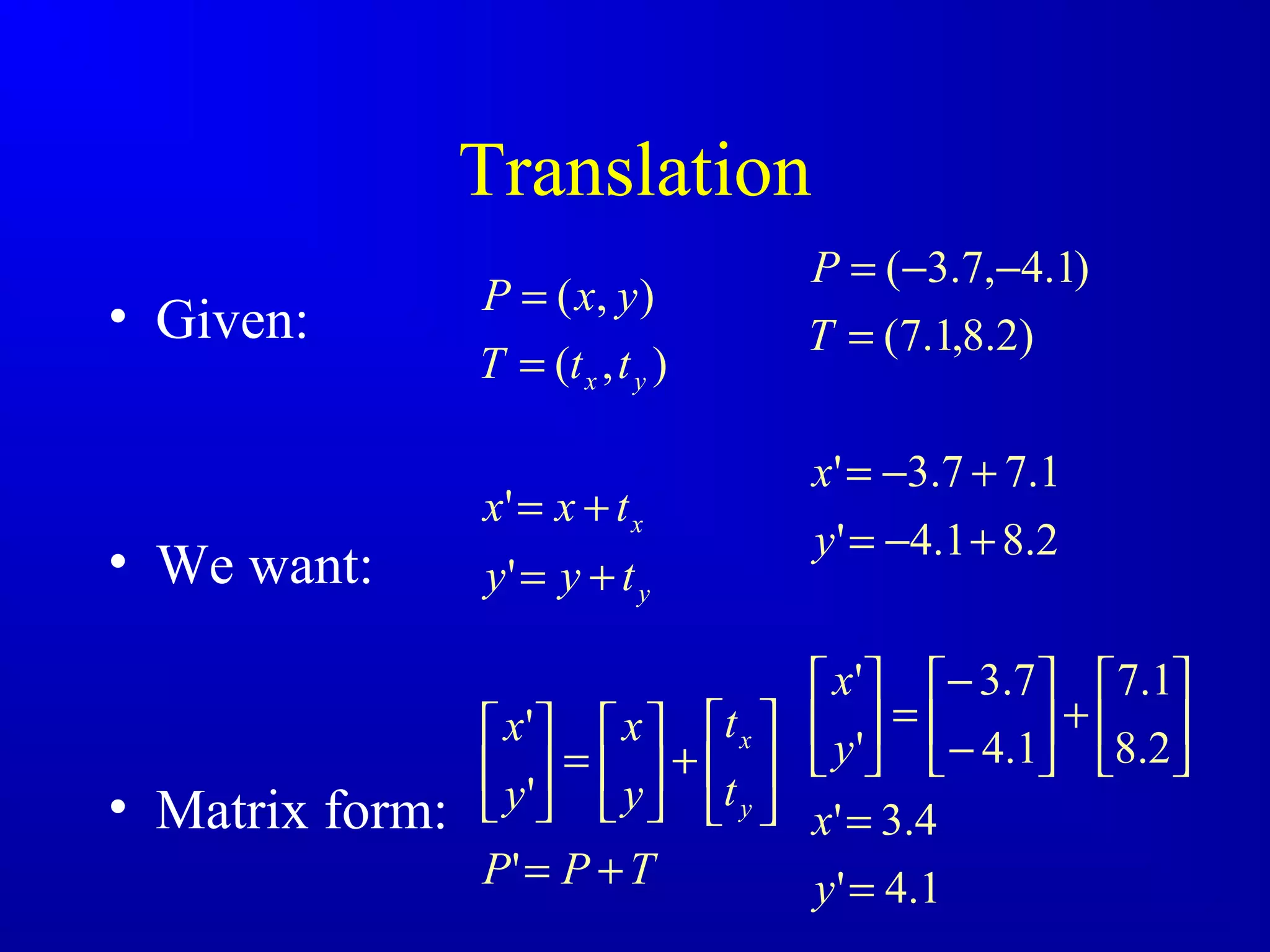 2d transformations | PPT