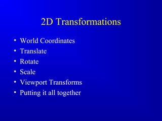 2d transformations | PPT