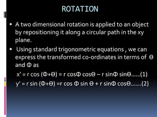 2D transformations | PPT