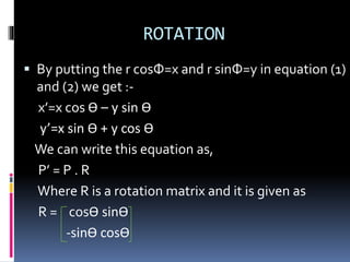 2D transformations | PPT