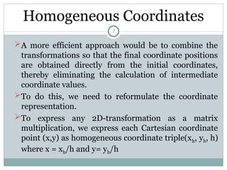 2D_Transformations in computer graphicsCG | PPT