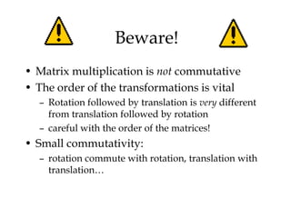 2 d transformations and homogeneous coordinates | PPTX