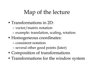 2 d transformations and homogeneous coordinates | PPTX
