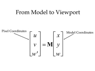 2 d transformations and homogeneous coordinates | PPTX