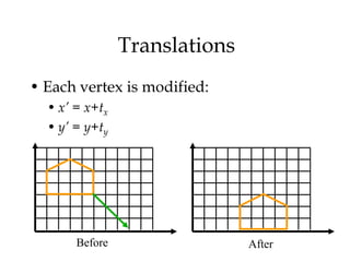 2 d transformations and homogeneous coordinates | PPTX