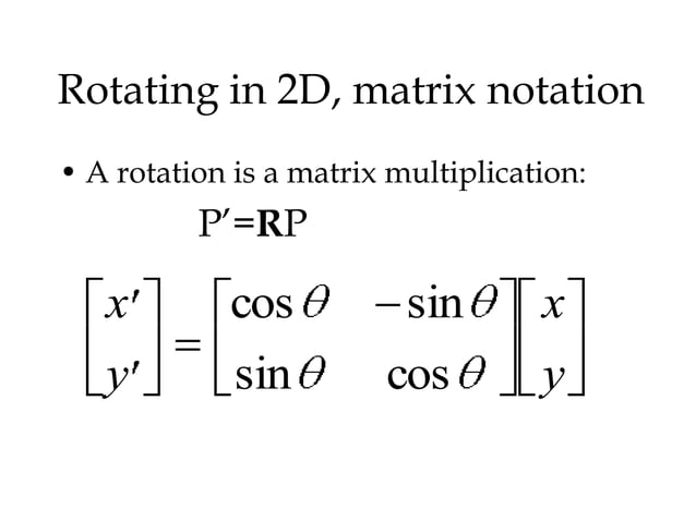 2 d transformations and homogeneous coordinates | PPT