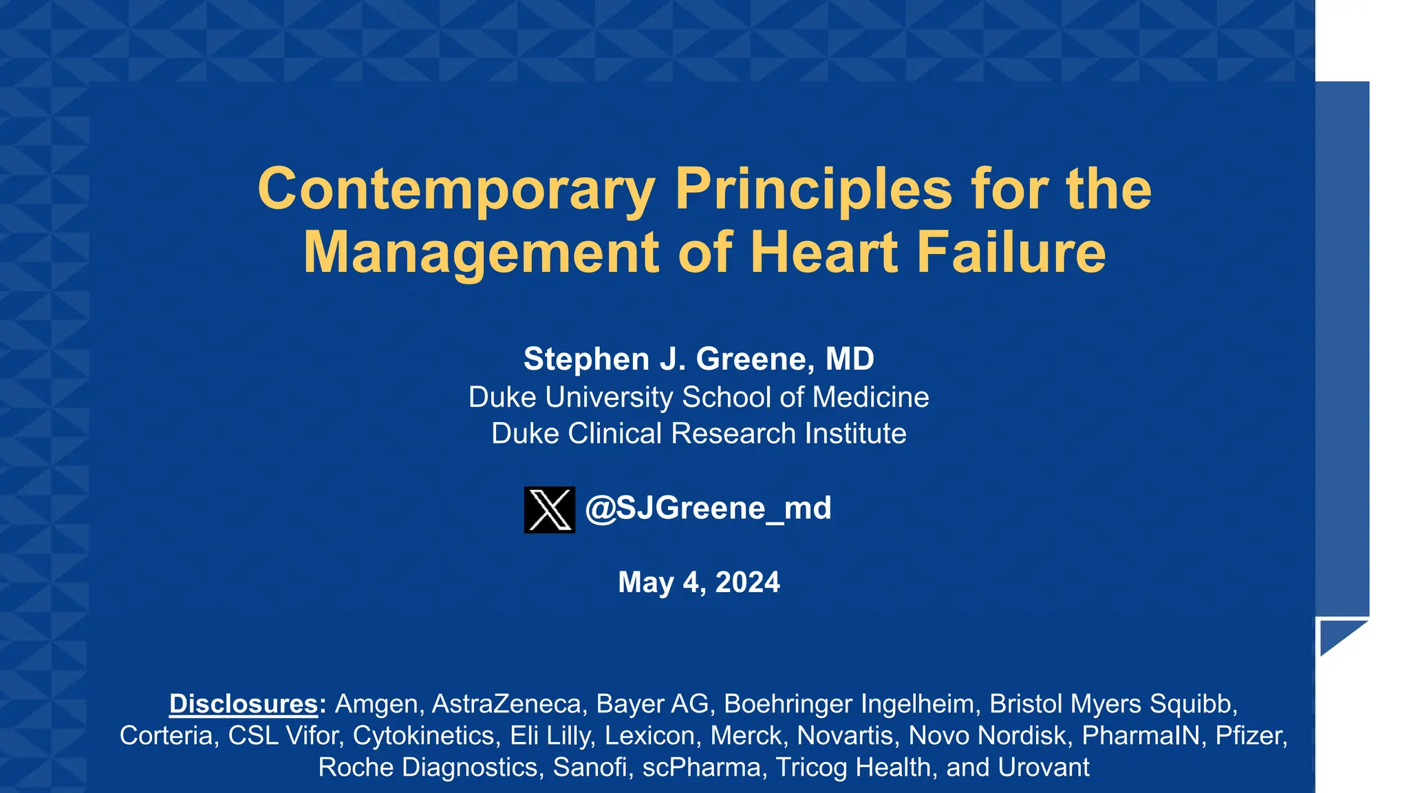 Contemporary Principles for the Management of Heart Failure | PPTX