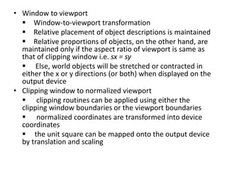 2 d viewing computer graphics | PPTX