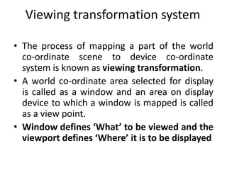 2 d viewing computer graphics | PPTX