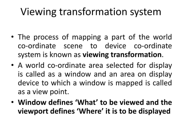 2 d viewing computer graphics | PPTX