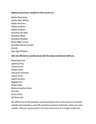 2D & 3D ANIMATION | PDF