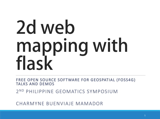 2d web mapping with flask | PDF