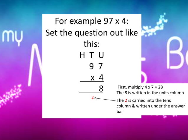 Multiplying a 2 Digit Number by a 1 Digit Number | PPTX | Education