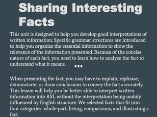 2e. Sharing Interesting Facts - Illustrating a Fact | PPTX