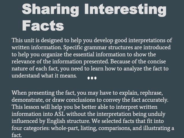 2e. Sharing Interesting Facts - Illustrating a Fact | PPTX