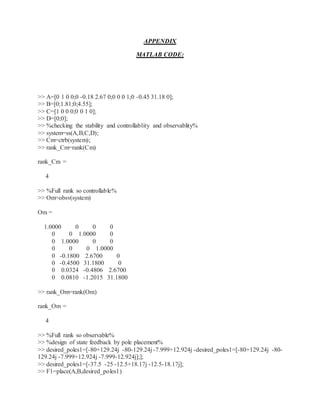 Dynamic systems project (1) | PDF