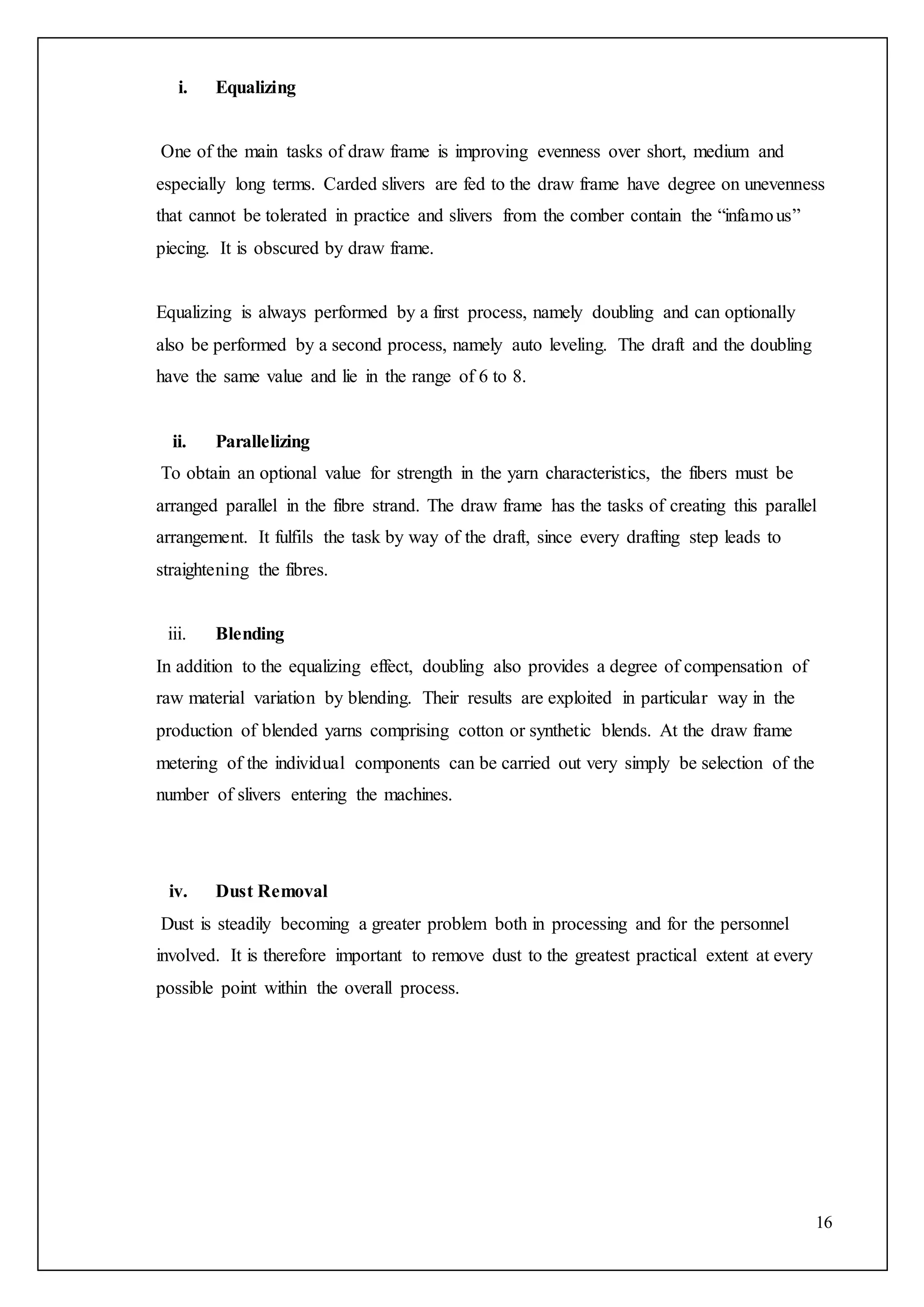 Cotton Yarn Manufacturing Process (1) | DOCX