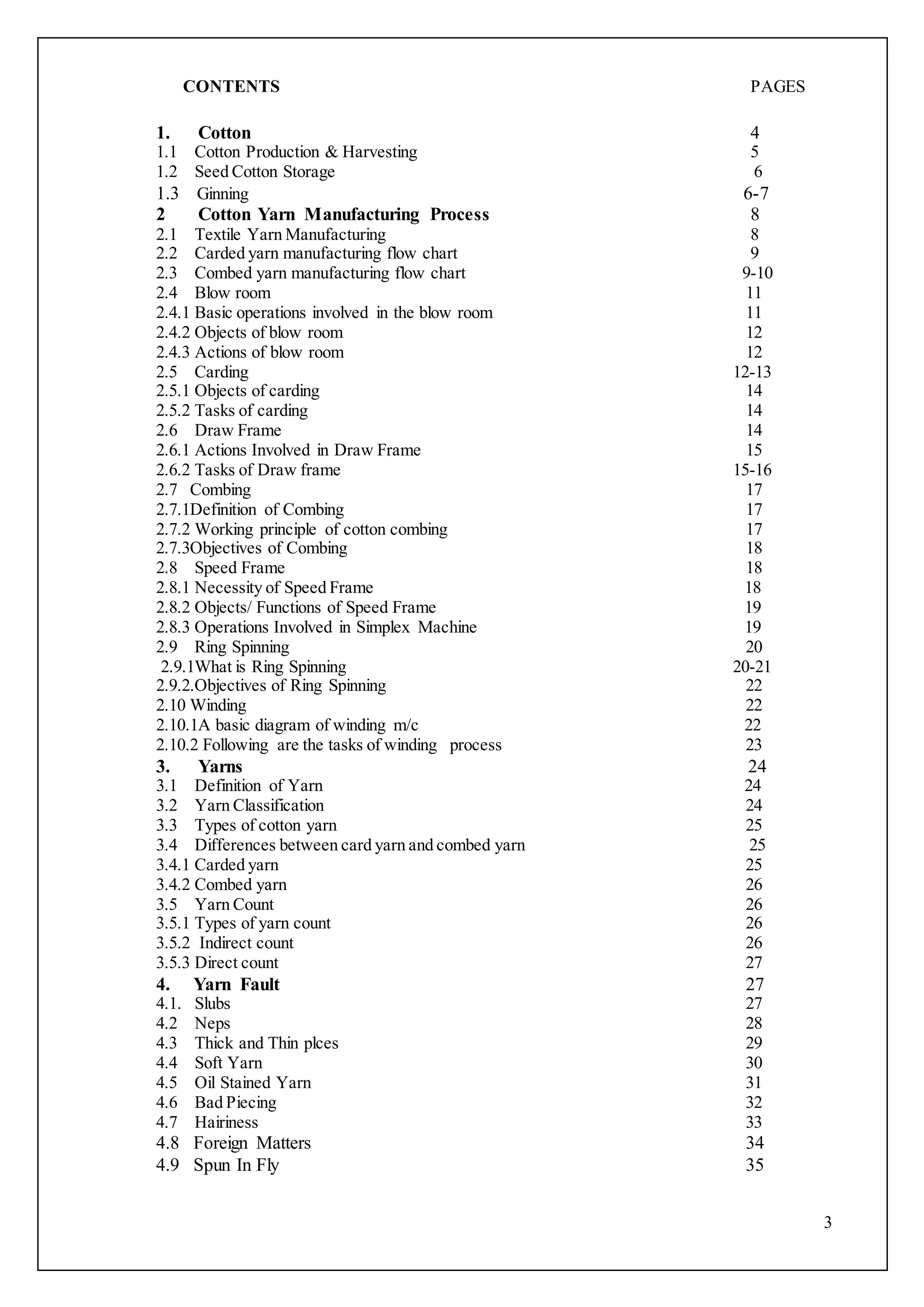 Cotton Yarn Manufacturing Process (1) | DOCX