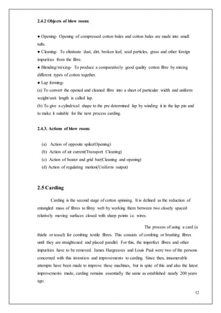 Cotton Yarn Manufacturing Process (1) | DOCX