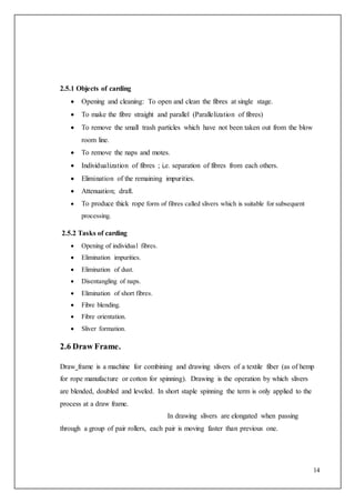 Cotton Yarn Manufacturing Process (1) | DOCX