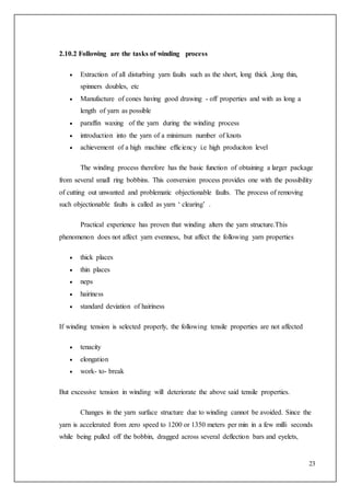 Cotton Yarn Manufacturing Process (1) | DOCX