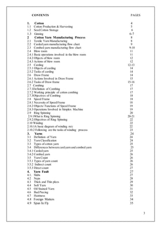 Cotton Yarn Manufacturing Process (1) | DOCX