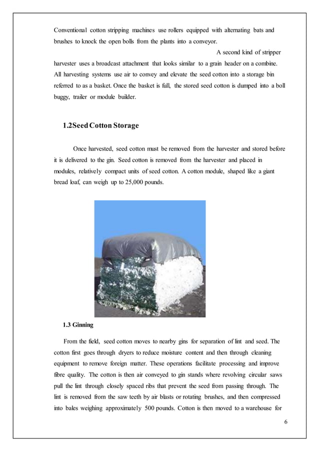 Cotton Yarn Manufacturing Process (1) | DOCX